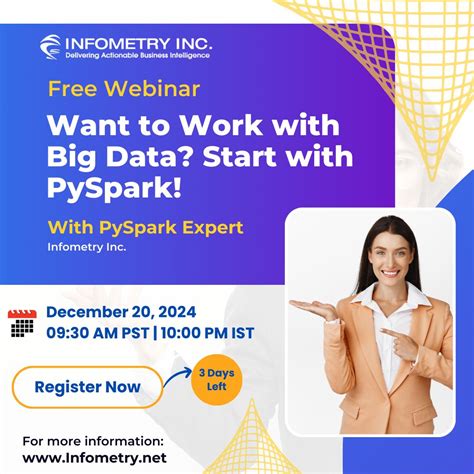 Infometry Inc On Linkedin Pyspark Bigdata Dataprocessing Webinar Spark Techwebinar