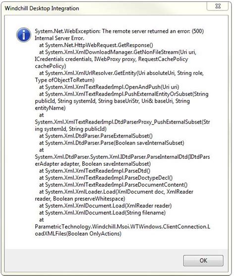 Solved Windchill Desktop Integration Server Connection I Ptc Community