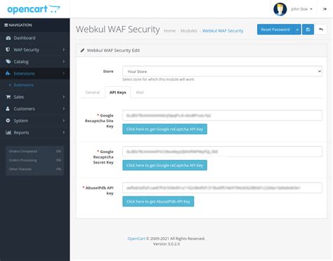 Opencart Security Extension Web Application Firewall Webkul