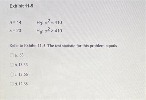 Solved Exhibit 11 5 N 14 Họ 410 Ha 02 410 S 20 O2