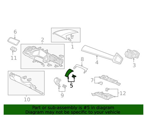Oem 2017 2020 Honda Civic Garnish Assembly Driver Inside Nh998l Dry