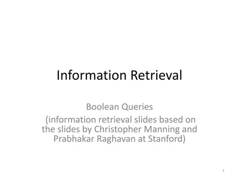 Ppt Information Retrieval Powerpoint Presentation Free Download Id