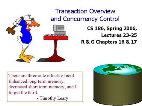 Transaction Overview And Concurrency Control Cs 186 Spring