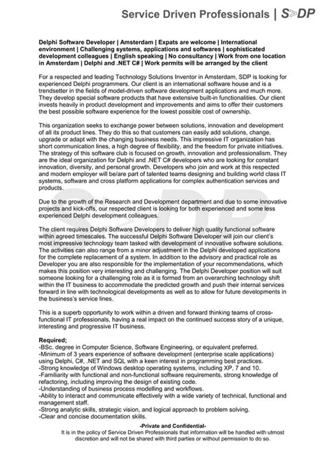 Delphi Developer Amsterdam Pdf