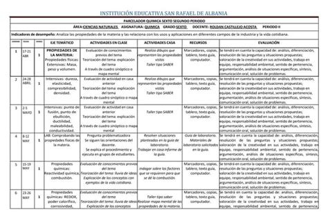 Par Segundo Periodo Quimica Sexto Docx
