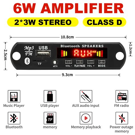 12V 120W Amplifier Bluetooth 5 0 MP3 WMA APE Decoder Board DC 12V Handsfree Car Audio USB TF FM