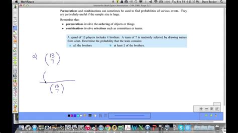 Probabilities Using Permutations And Combinations Youtube