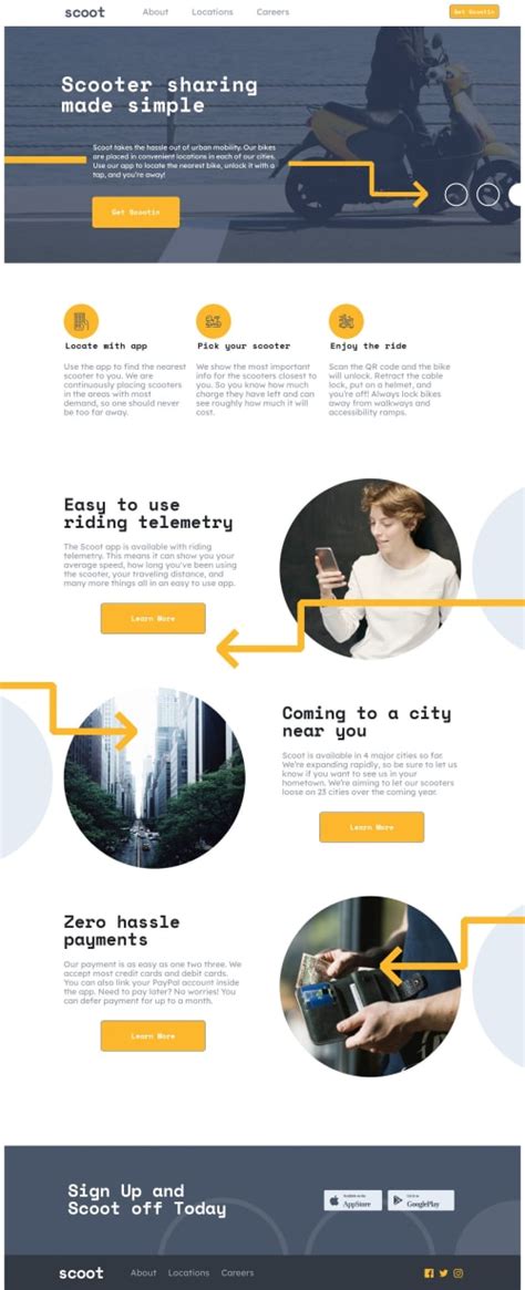 frontend mentor scoot multipage website w bootstrap5 and scss coding