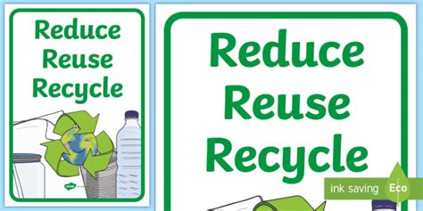 Reduce Reuse Recycle Poster Teacher Made