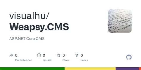 Github Visualhuweapsycms Aspnet Core Cms
