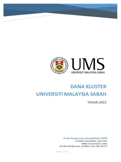 Garis Panduan Dana Kluster Pdf Pdf