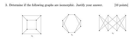Solved 3 Determine If The Following Graphs Are Isomorphic