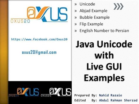Pdf Java Unicode With Live Gui Examples Dokumentips