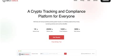 Misttrack Platform A Crypto Tracking And Compliance Platform For