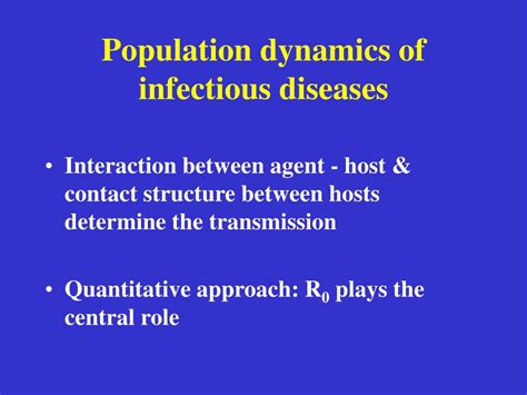 Ppt Population Dynamics Of Infectious Diseases Powerpoint Presentation Id 853696