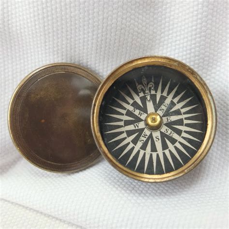 Georgian Brass Pocket Compass C1830 Compass Library