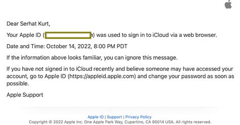 Your Apple ID Was Used To Sign In To ICloud Via Web Browser What Does