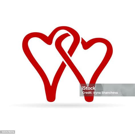 선형 빨간 심장 손 그리기 아이콘 낙서 스타일 벡터 일러스트레이션 공휴일에 대한 스톡 벡터 아트 및 기타 이미지 공휴일 기혼 낙서 드로잉 Istock