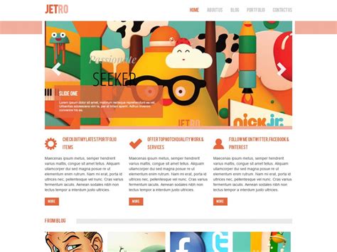 Download Free Htmlcss Template Jetro Free Html Templates Free Css Templates And More
