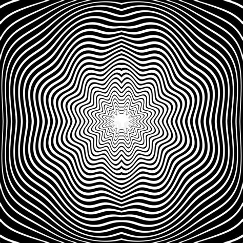 Radial Wavy Lines Pattern Abstract Textured Background Stock Vector