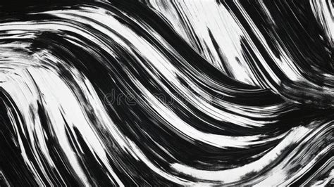 Abstract Black And White Wavy Lines Create A Dynamic Visual Flow Stock Illustration