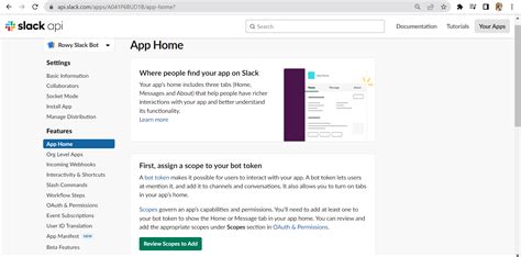 Slack Bot • Rowy Docs