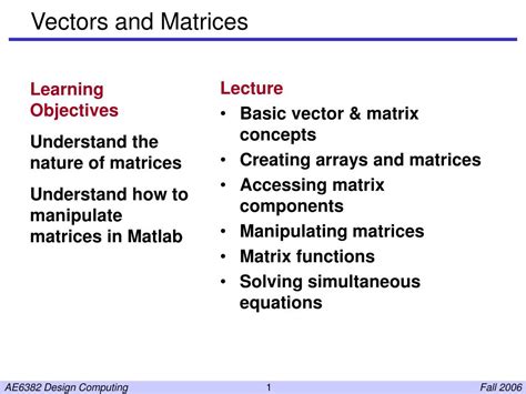 Ppt Vectors And Matrices Powerpoint Presentation Free Download Id