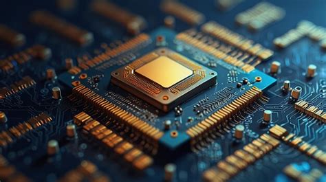 Abstract Technology Circuit Design Cpu Motherboard Of A Computer Board And Processor Created