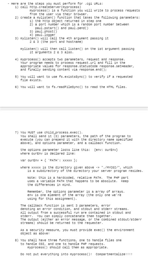 Solved You Shall Write A Very Basic Web Server In Javascript
