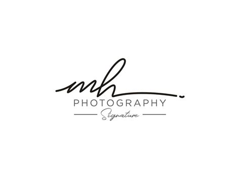 Letter MH Signature Logo Template Vector 13131192 Vector Art at Vecteezy
