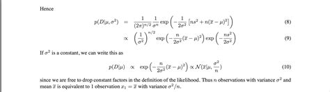 Normal Distribution Missing Variance Term In Likelihood Estimation