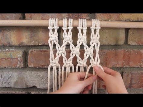 Macrame Tutorial Switch Knot Mesh YouTube Macrame Wall Hanging