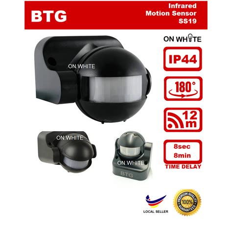 Btg Motion Sensor Black Fit Detect By Infrared Sensor Range Meter