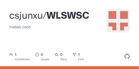 GitHub Csjunxu WLSWSC Matlab Code
