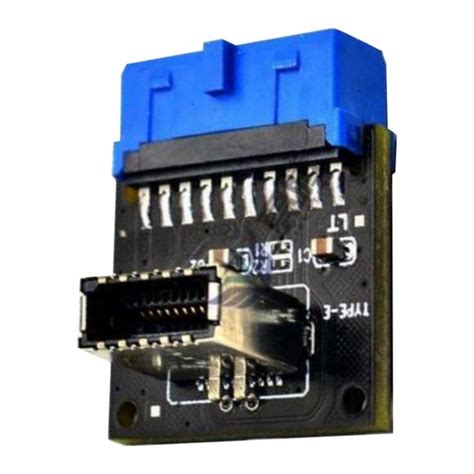 Usb 3 0 Front Panel Socket Key A Type E Internal Header To Usb 3 2 90 Degree 20 Pin Header Male
