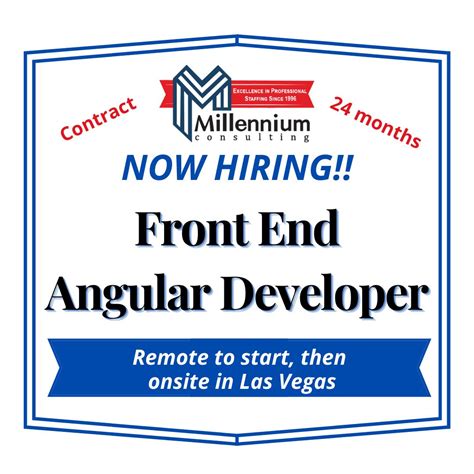 Millennium Consulting On Linkedin Angular Frontend