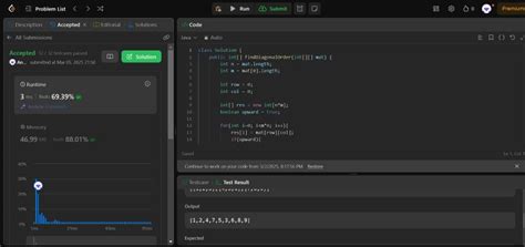 100dayschallenge day75 java leetcode problemsolving diagonaltraverse… anand d
