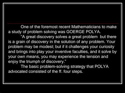 SOLUTION Polya S Problem Solving Strategy Studypool