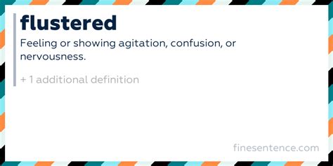 Flustered Meaning Definitions Translation And Examples