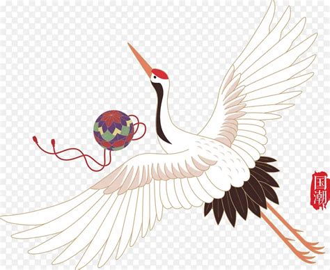 国潮手绘仙鹤04png图片素材下载图片编号11189235 Png素材网