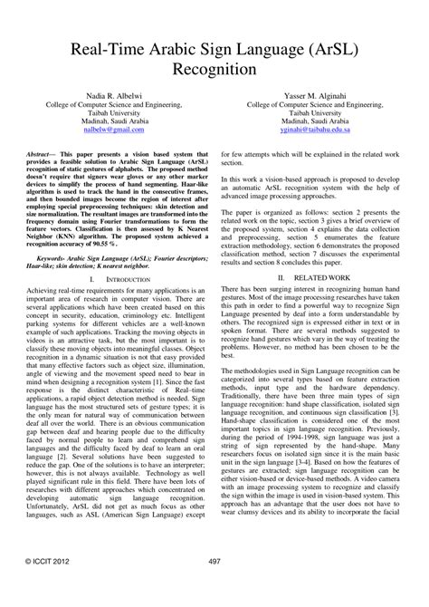 Pdf Real Time Arabic Sign Language Arsl Recognition
