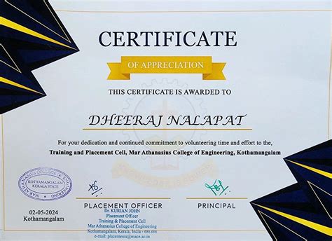 dheeraj nalapat on linkedin 🌟 end of a memorable journey at tnp mace 🌟 as my college life came
