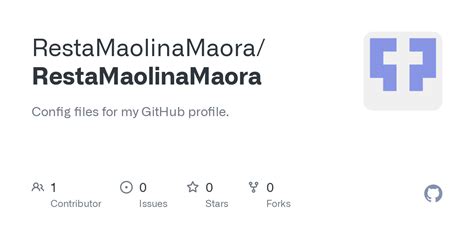 GitHub RestaMaolinaMaora RestaMaolinaMaora Config Files For My GitHub Profile