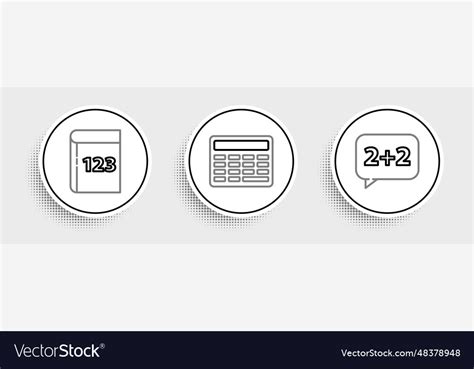 Set Line Equation Solution Book With Word Vector Image