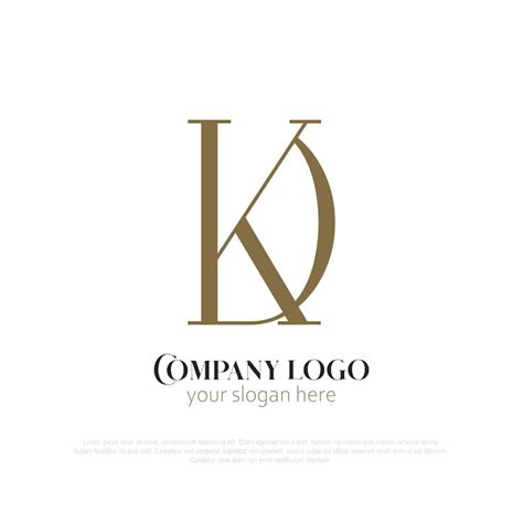 Premium Vector Elegant Monogram Logo Kd