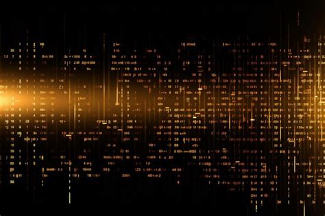premium photo binary code on a dark background