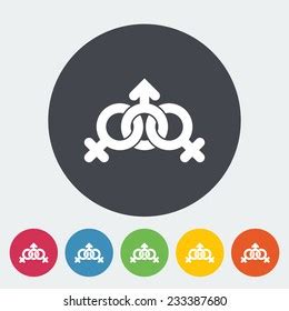 Group Sex Sign Single Flat Icon Stock Vector Royalty Free 174692162 Shutterstock