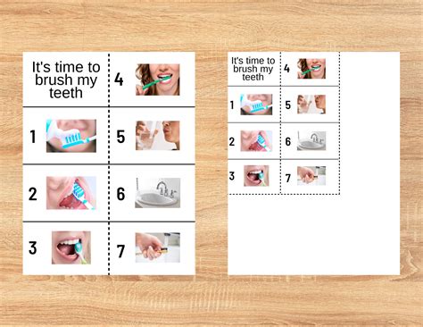 Brushing Teeth Visual Aid Dementia Wall Sign Caregiver Aid Oral