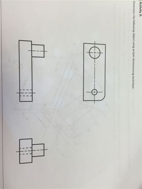 dimension the following object using proper