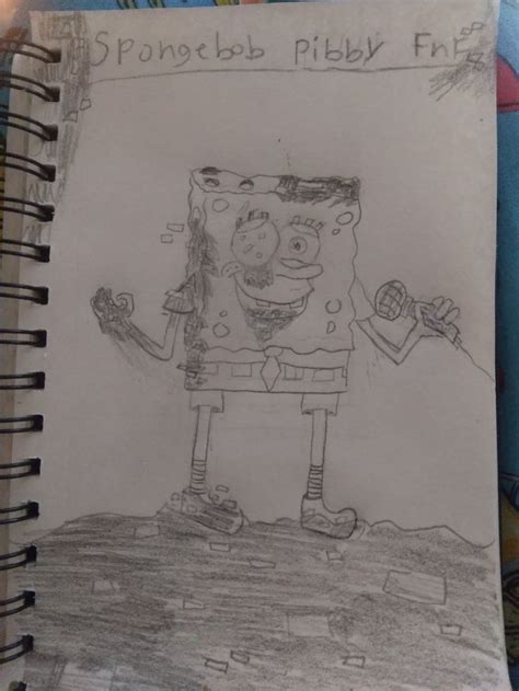 Fnf Pibby Spongebob In Spring Flowers Male Sketch Art